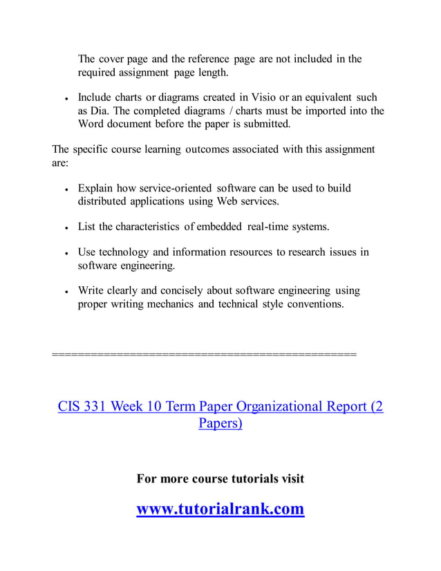CIS 331 Effective Communication/tutorialrank.com