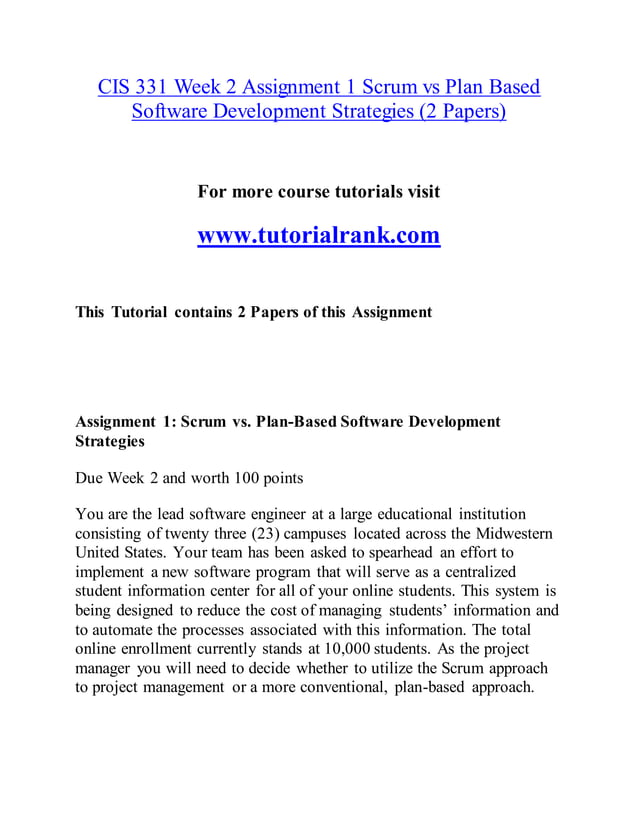 CIS 331 Effective Communication/tutorialrank.com