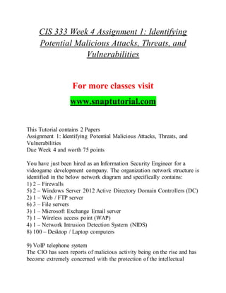 Cis 333 Education Redefined - snaptutorial.com