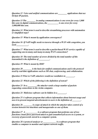 CIS 333 Final Exam (3 Sets) | PDF