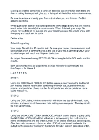 Cis336 week 5 i lab5 | PDF