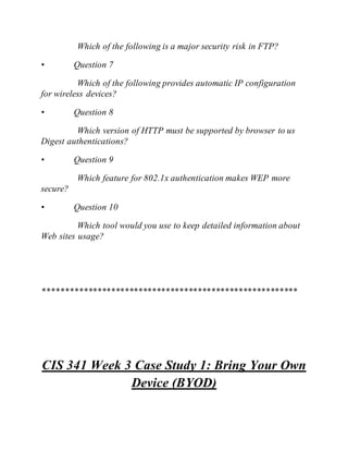 Cis 341 Enthusiastic Study - snaptutorial.com