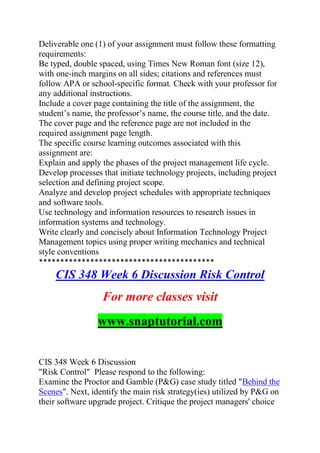 Cis 348 Enhance teaching / snaptutorial.com