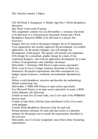 CIS 348 Exceptional Education / snaptutorial.com