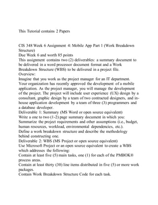 Cis 348 Education Redefined - snaptutorial.com