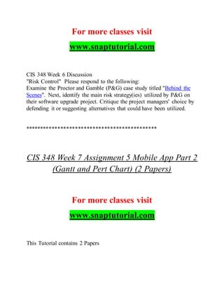 Cis 348 Education Redefined - snaptutorial.com