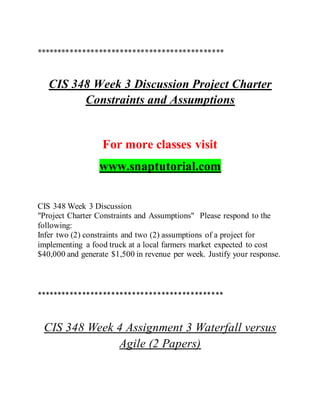 Cis 348 Education Redefined - snaptutorial.com