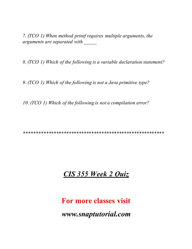 Cis 355 Enthusiastic Study - snaptutorial.com