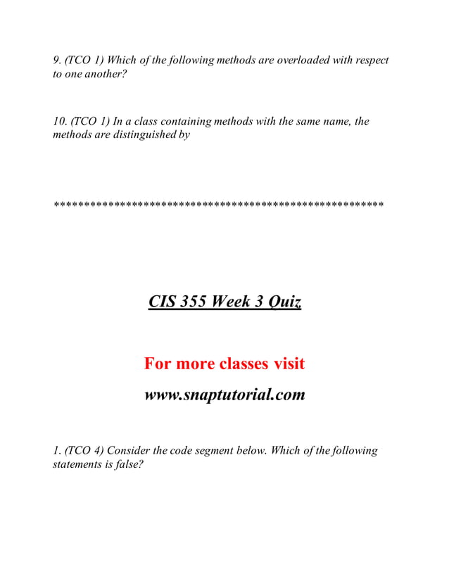 Cis 355 Enthusiastic Study - snaptutorial.com