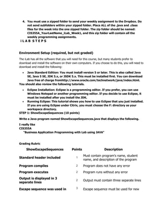 Cis 355 ilab 1 of 6 | DOCX | Programming Languages | Computing