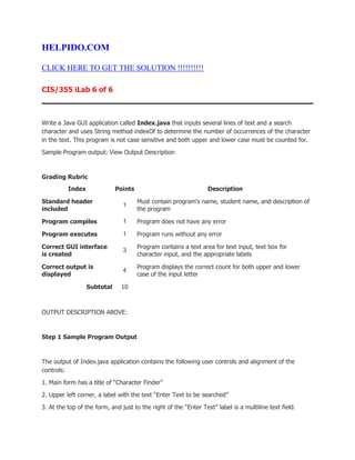 Cis 355 i lab 6 of 6 | PDF