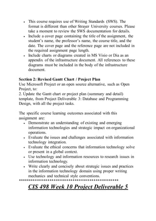 CIS 498 Effective Communication - snaptutorial.com