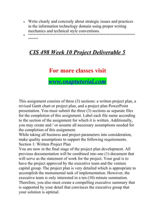 Cis 498 Enhance teaching / snaptutorial.com