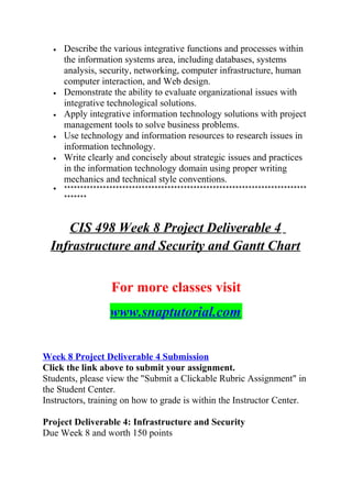 Cis 498 Enhance teaching / snaptutorial.com