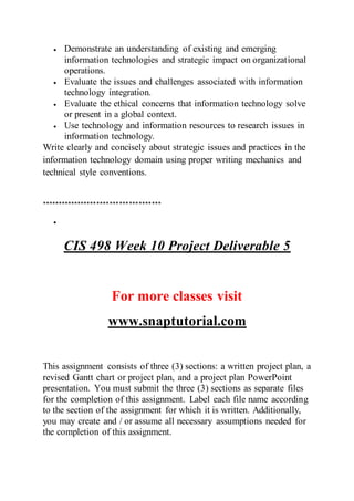 Cis 498 Exceptional Education - snaptutorial.com