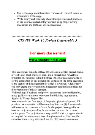 Cis 498 Education Organization-snaptutorial.com