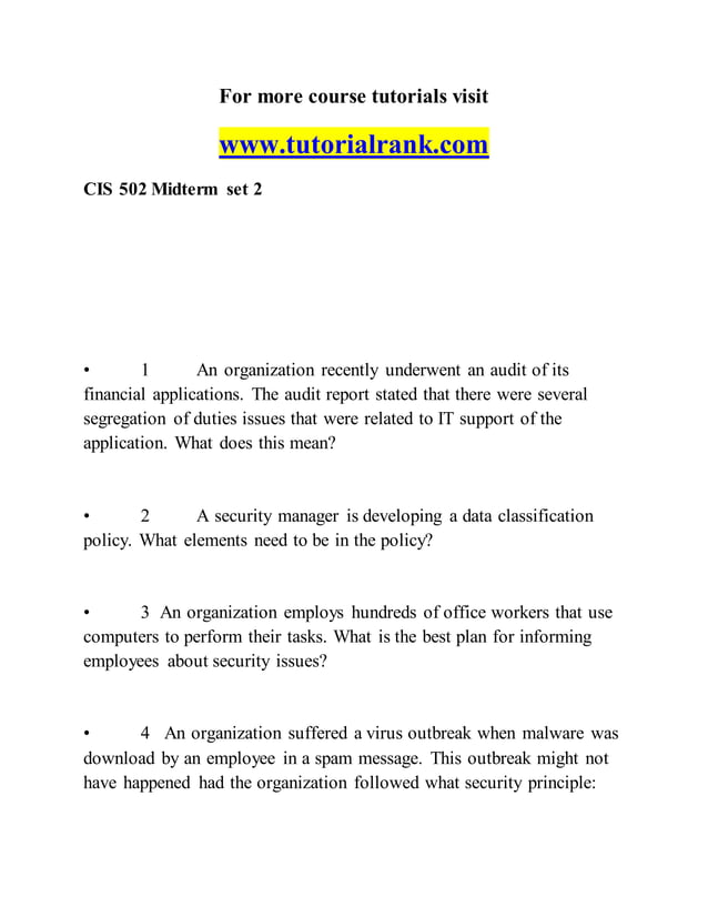 CIS 502 Effective Communication/tutorialrank.com