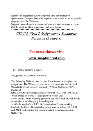 CIS 505 Effective Communication - snaptutorial.com