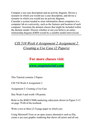 Cis 510 Effective Communication / snaptutorial.com