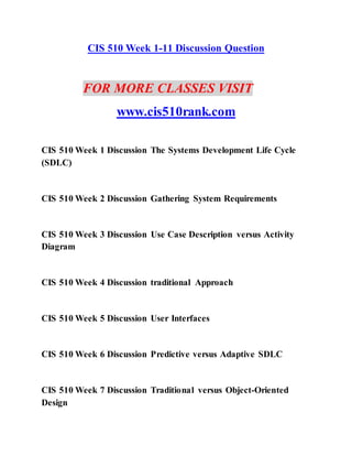 CIS 510 RANK Inspiring Innovation--cis510rank.com