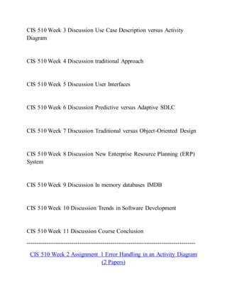 CIS 510 RANK Achievement Education--cis510rank.com