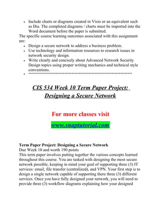 Cis 534 Effective Communication / snaptutorial.com