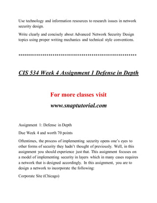 Cis 534 Technology levels--snaptutorial.com