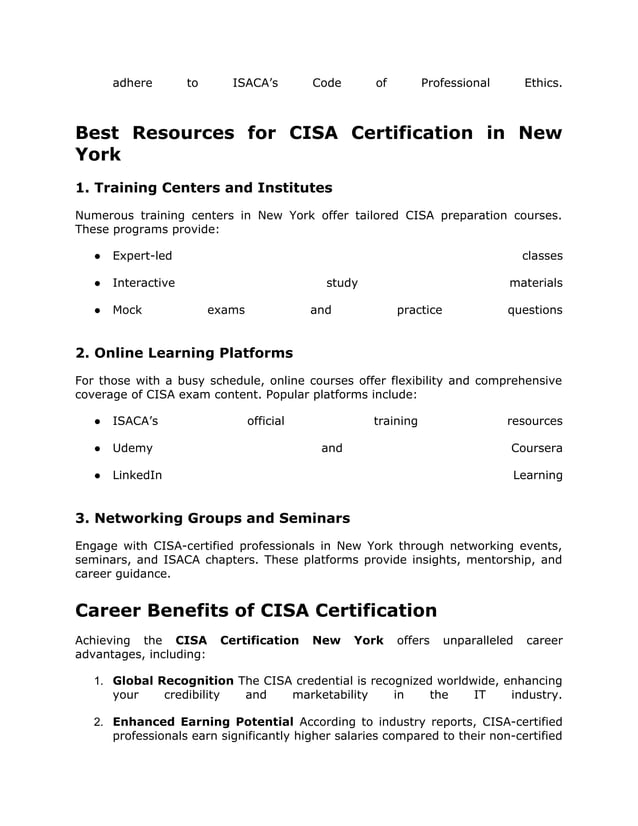 CISA Certification New York_ Unlock Your IT Career Potential.docx