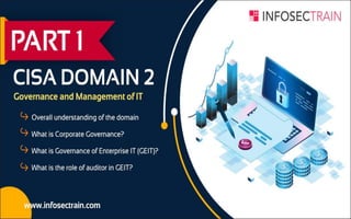 Cisa domain 2 part 1 governance and management of it | PDF