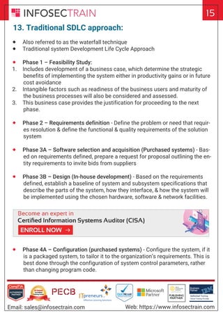 CISA Domain 3 - Information Systems Acquisition, Development and ...