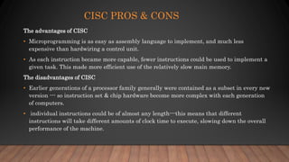 Complex instruction set computer ppt | PPTX