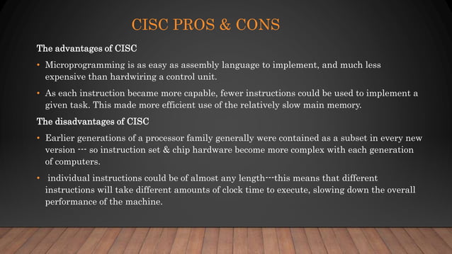 Complex instruction set computer ppt | PPTX