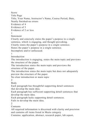 CISC-603 DSL Design Methodology Evaluation Rubric.docxDSL Desi.docx ...