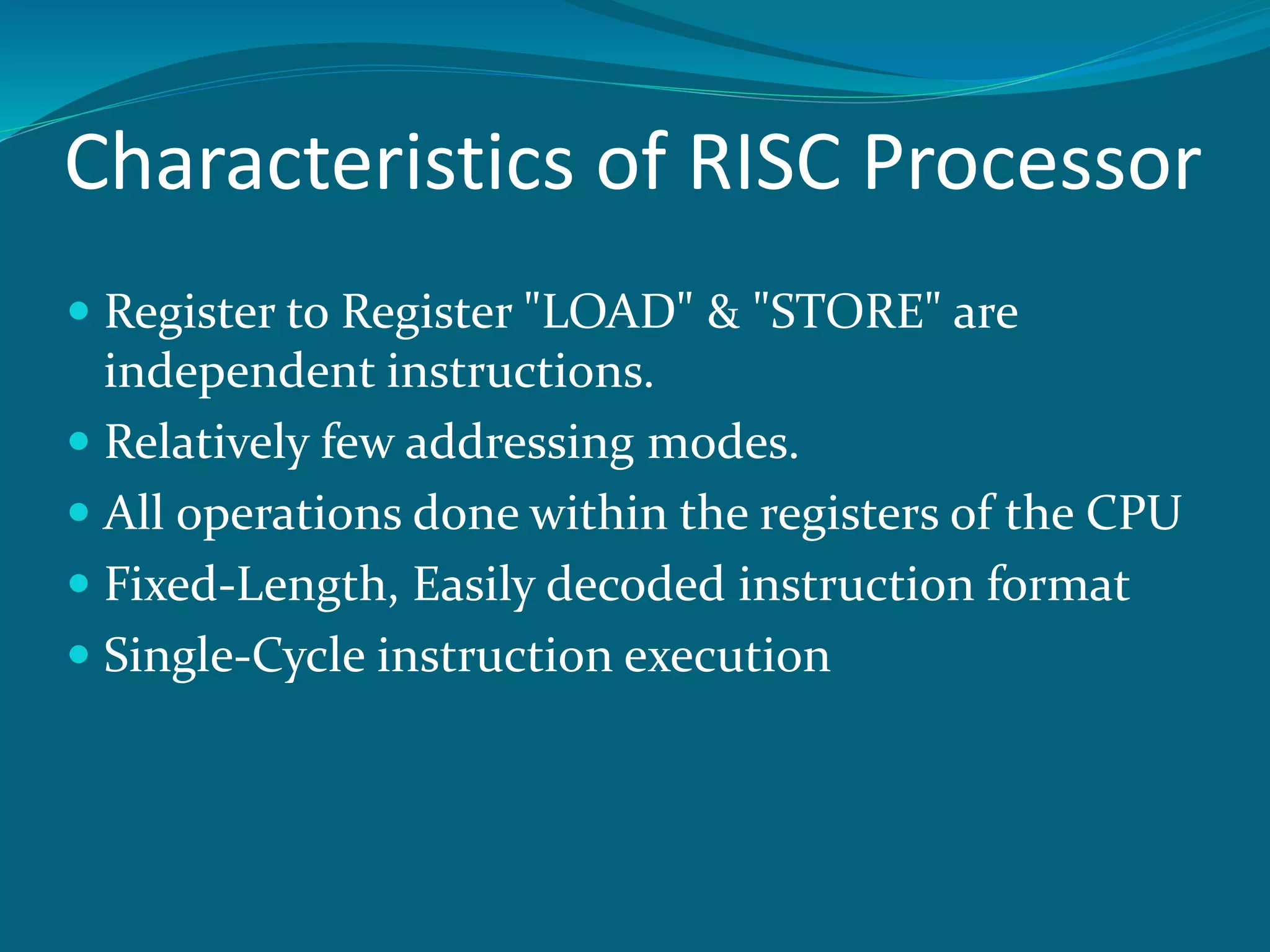Risc And Cisc Processors Pptx