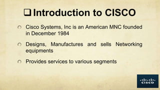 Cisco case study | PPT