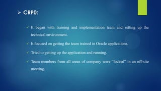 Cisco System Inc. Implementing ERP | PPTX