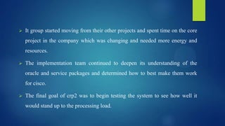 Cisco System Inc. Implementing ERP | PPTX