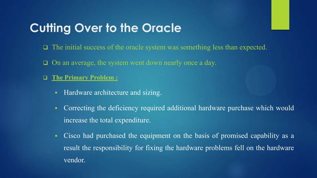 Cisco System Inc. Implementing ERP | PPTX | Computer Software and Applications | Computing