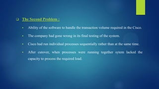 Cisco System Inc. Implementing ERP | PPTX