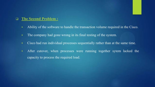 Cisco System Inc. Implementing ERP | PPTX | Computer Software and ...