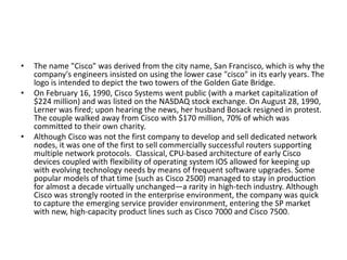 Cisco System History | PPTX