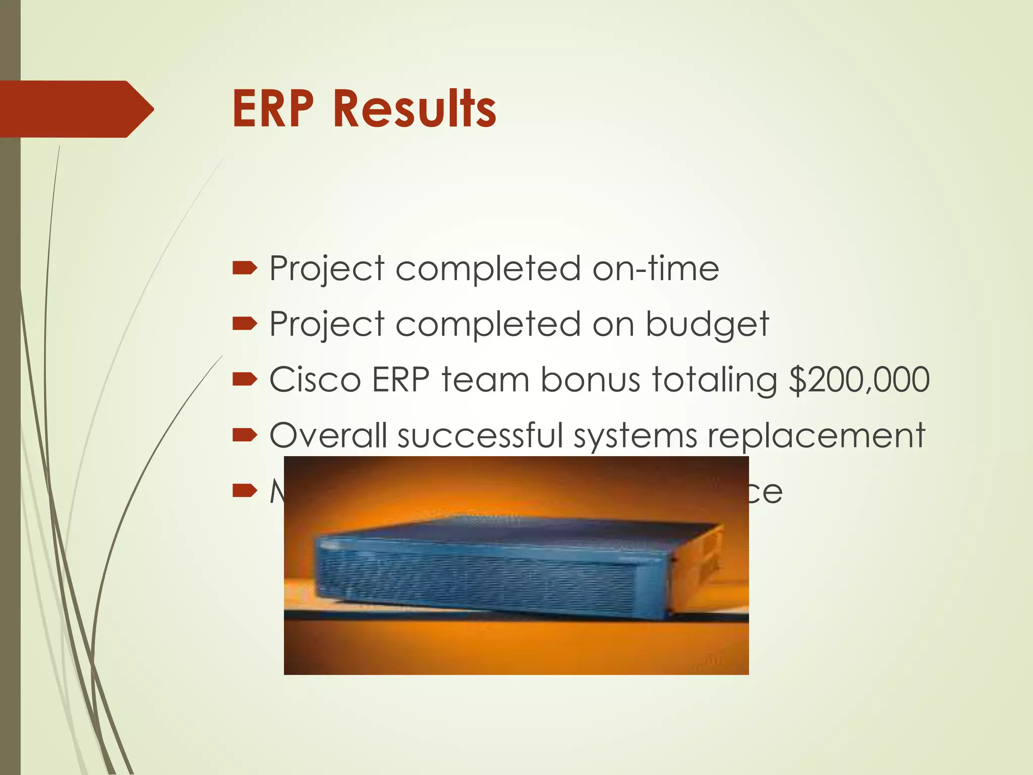 Cisco ERP Implementation | PPTX