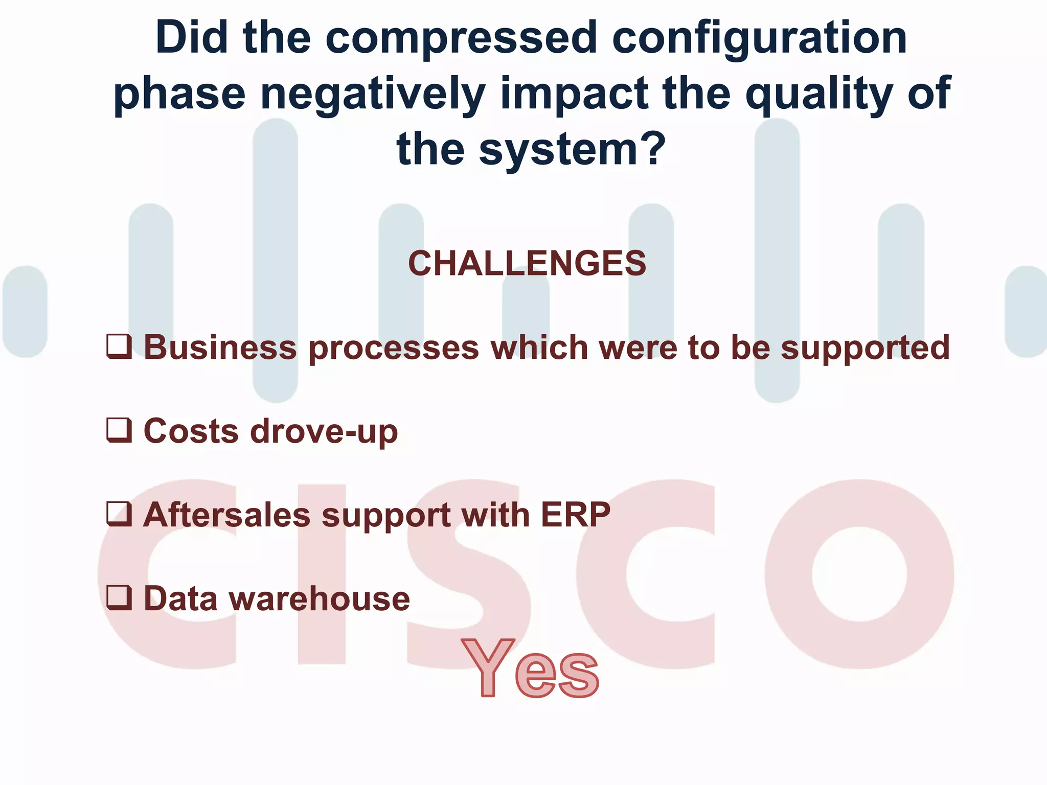 Cisco ERP Implementation | PDF