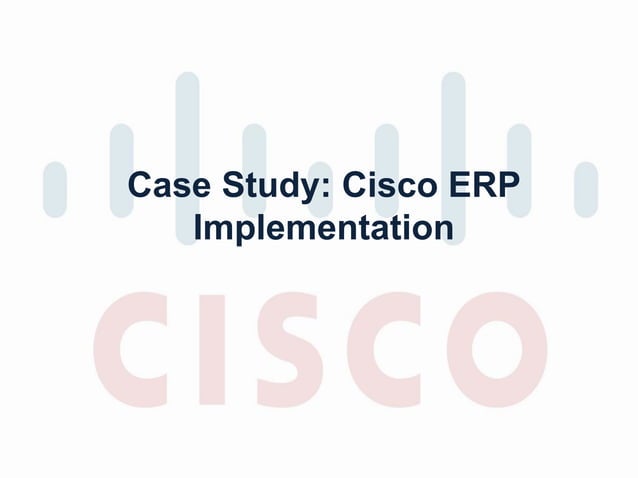 Cisco ERP Implementation | PDF