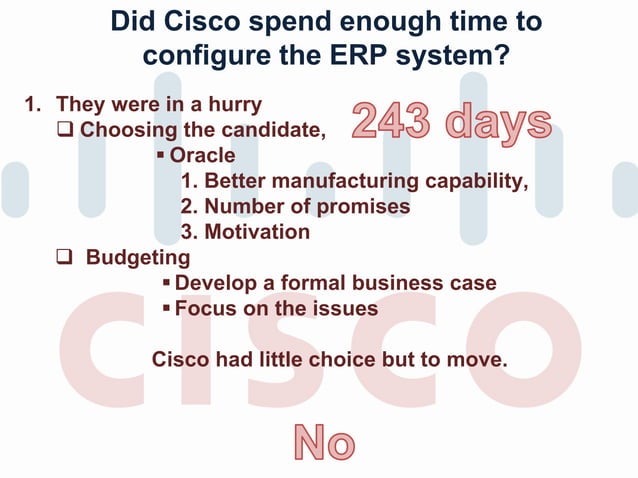 Cisco ERP Implementation | PDF