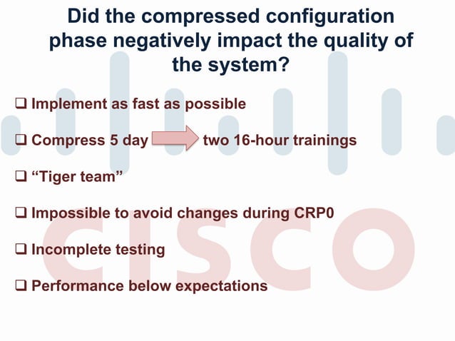 Cisco ERP Implementation | PDF