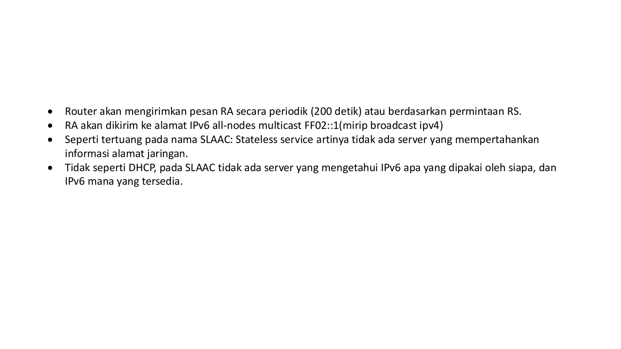 SLAAC and DHCPv6 konsep dan cara kerjanya | PDF