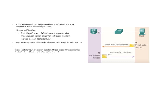 SLAAC and DHCPv6 konsep dan cara kerjanya | PPT
