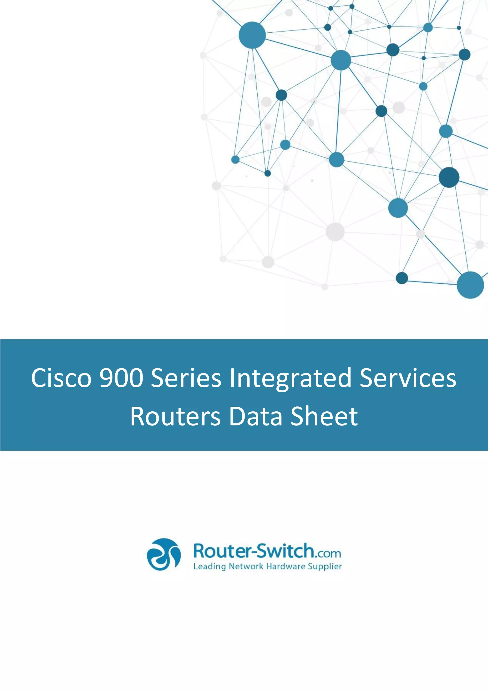 Cisco 900 Series Integrated Services Routers Datasheet | PDF