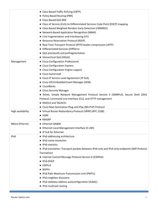 Cisco 900 Series Integrated Services Routers Datasheet | PDF